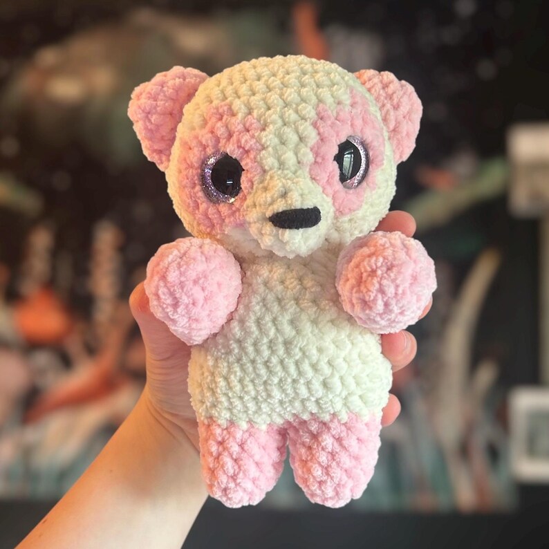Handmade Crochet Pink Panda Plushie – Soft Animal Toy Amigurumi - Etsy