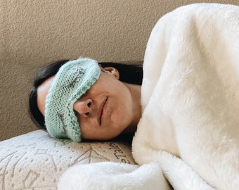 Knitted Eye Mask - Etsy