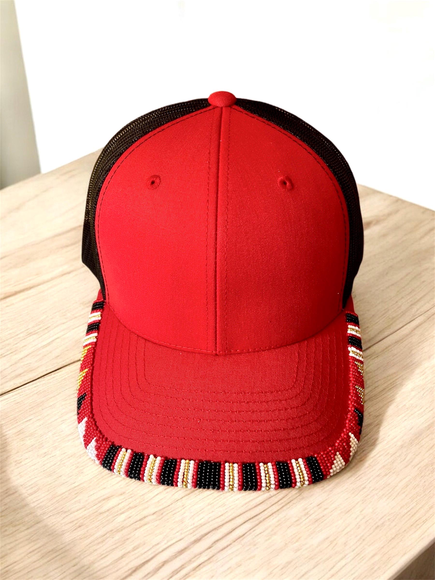 Beaded Baseball Hat (hat Color And/or Bead Colors Can Be Customized) - Etsy