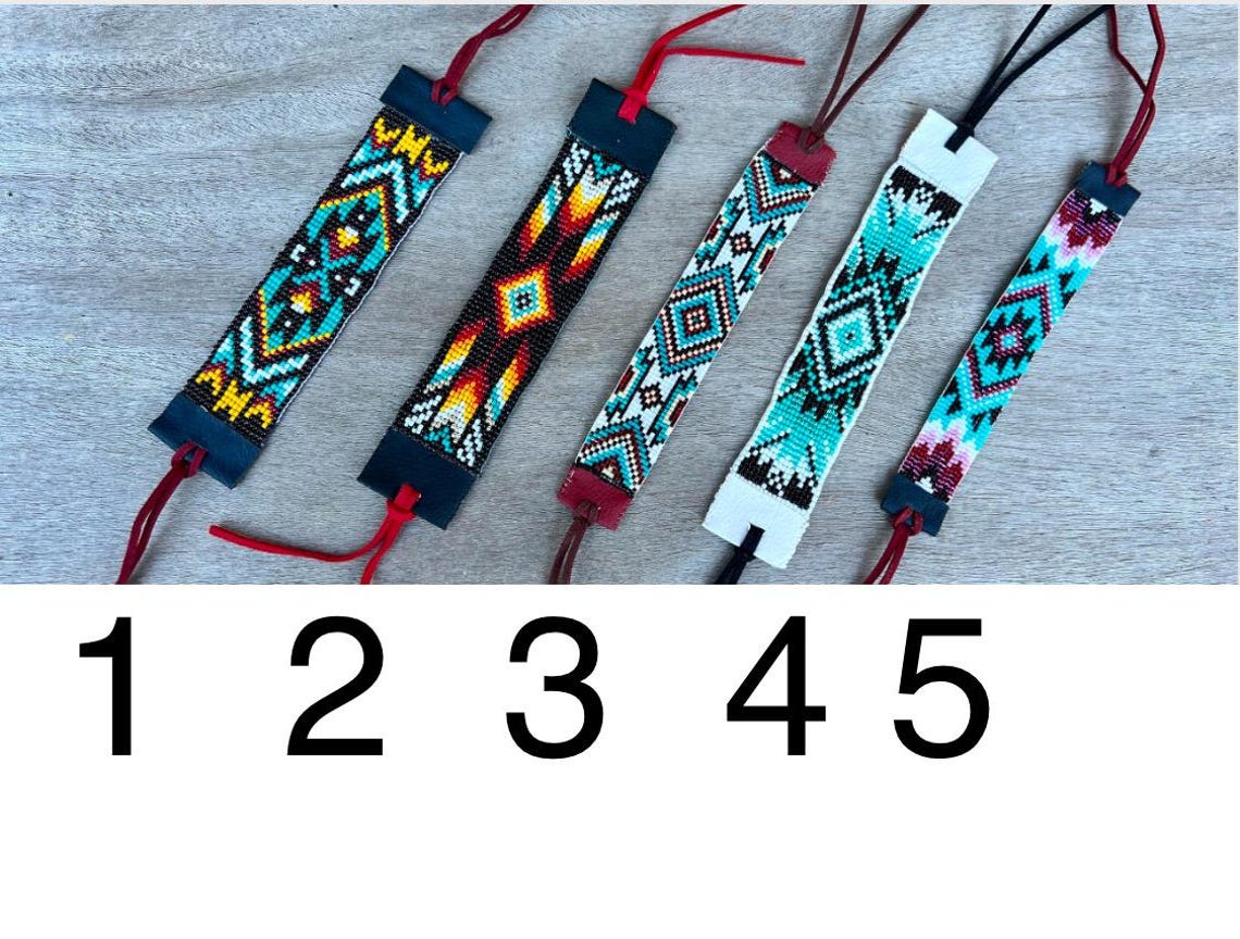 Native American Made - Loom Beaded Bracelets in Various Styles and ...
