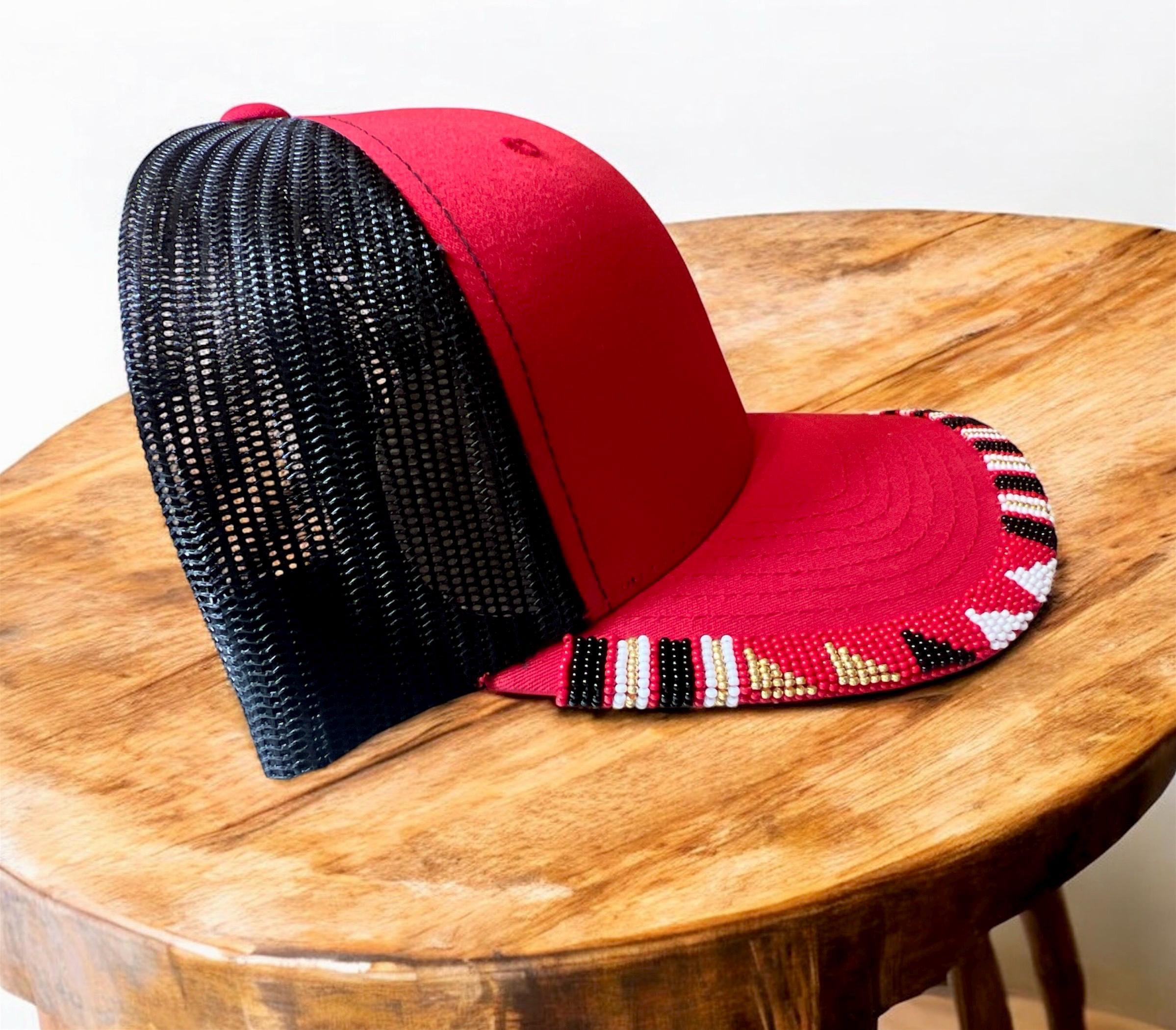 Beaded Baseball Hat (hat Color And/or Bead Colors Can Be Customized) - Etsy