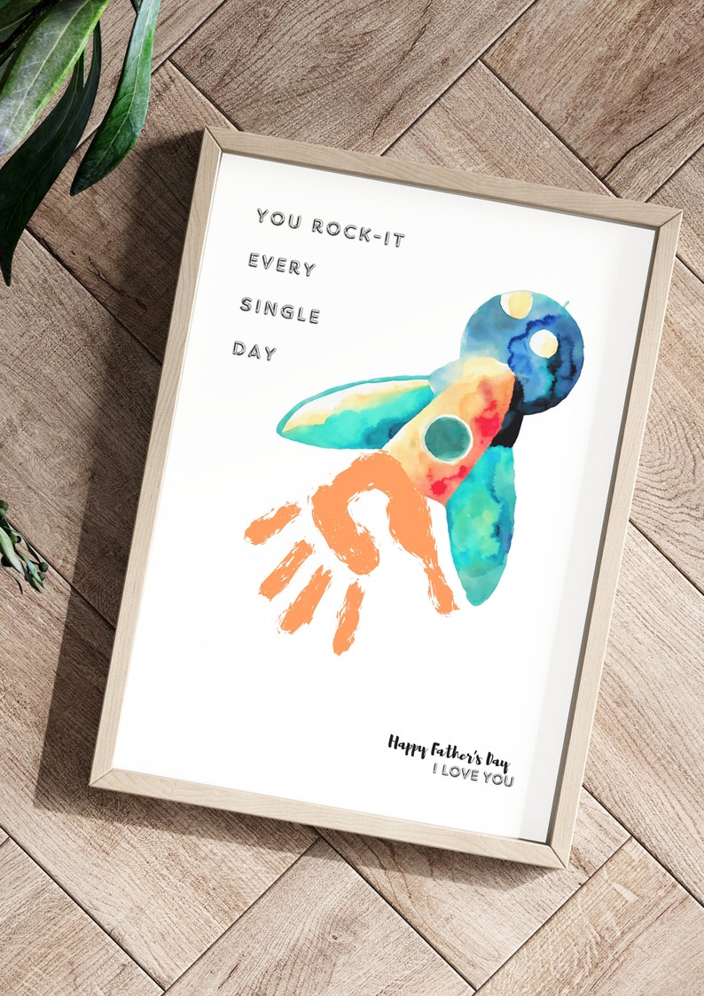 Fathers Day Handprint, PRINTABLE, Gift for Dad From Kids, Toddler, Baby ...