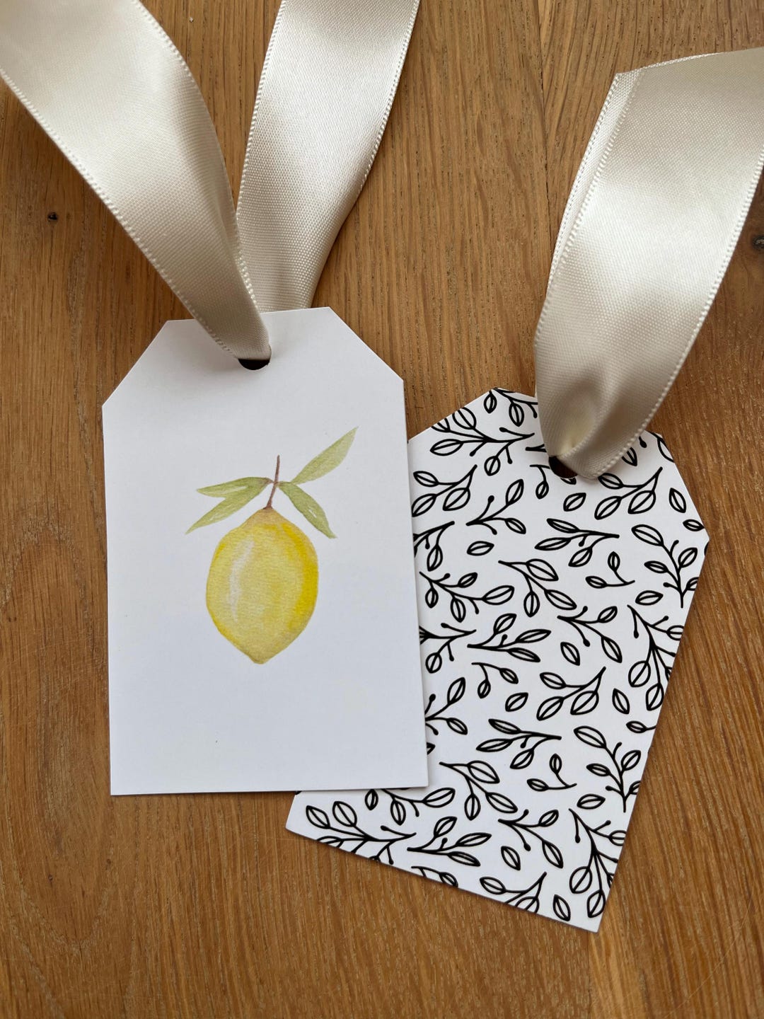 Printable Fruit Gift Tag, Double-sided Printable Gift Tag, Lemon Tag ...