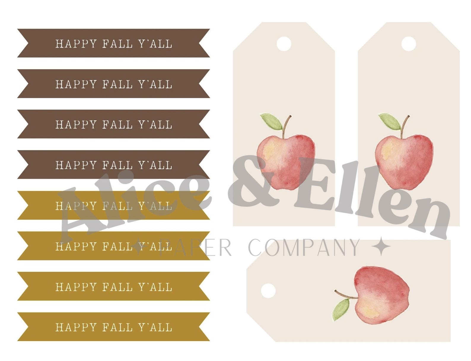 Printable Thanksgiving Gift Tag, Apple Gift Tag, Apple Tag ...