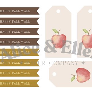 Printable Thanksgiving Gift Tag, Apple Gift Tag, Apple Tag ...