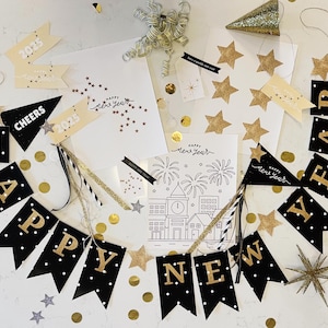Printable New Years Eve Set, Printable New Years Gift Tags, Printable ...
