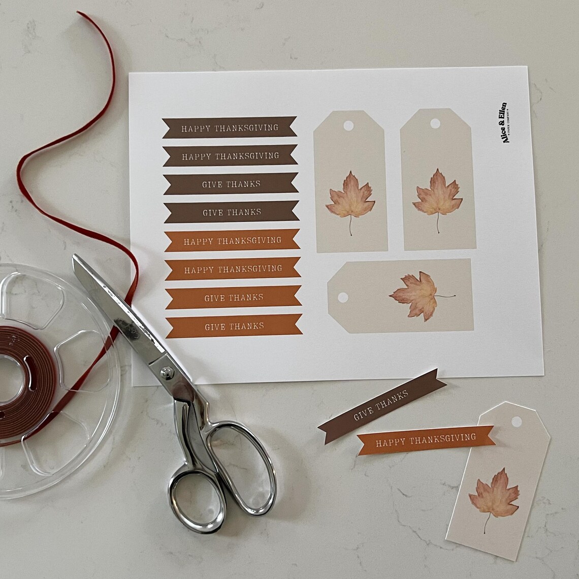 Printable Thanksgiving Gift Tag, Fall Leaf Gift Tag, Fall Leaf Tag ...