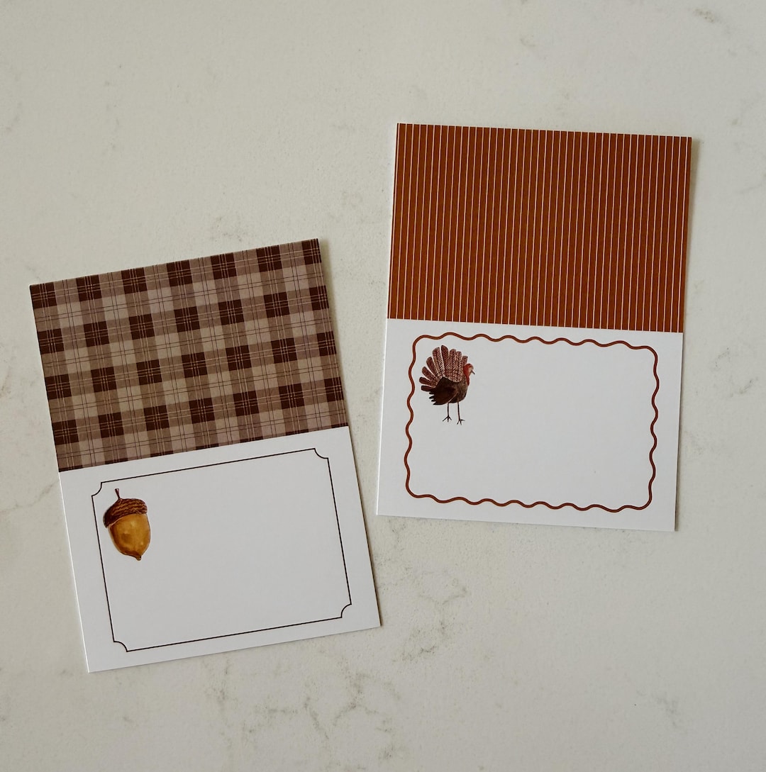 Printable Thanksgiving Dinner Place Cards | Thanksgiving Place Cards ...