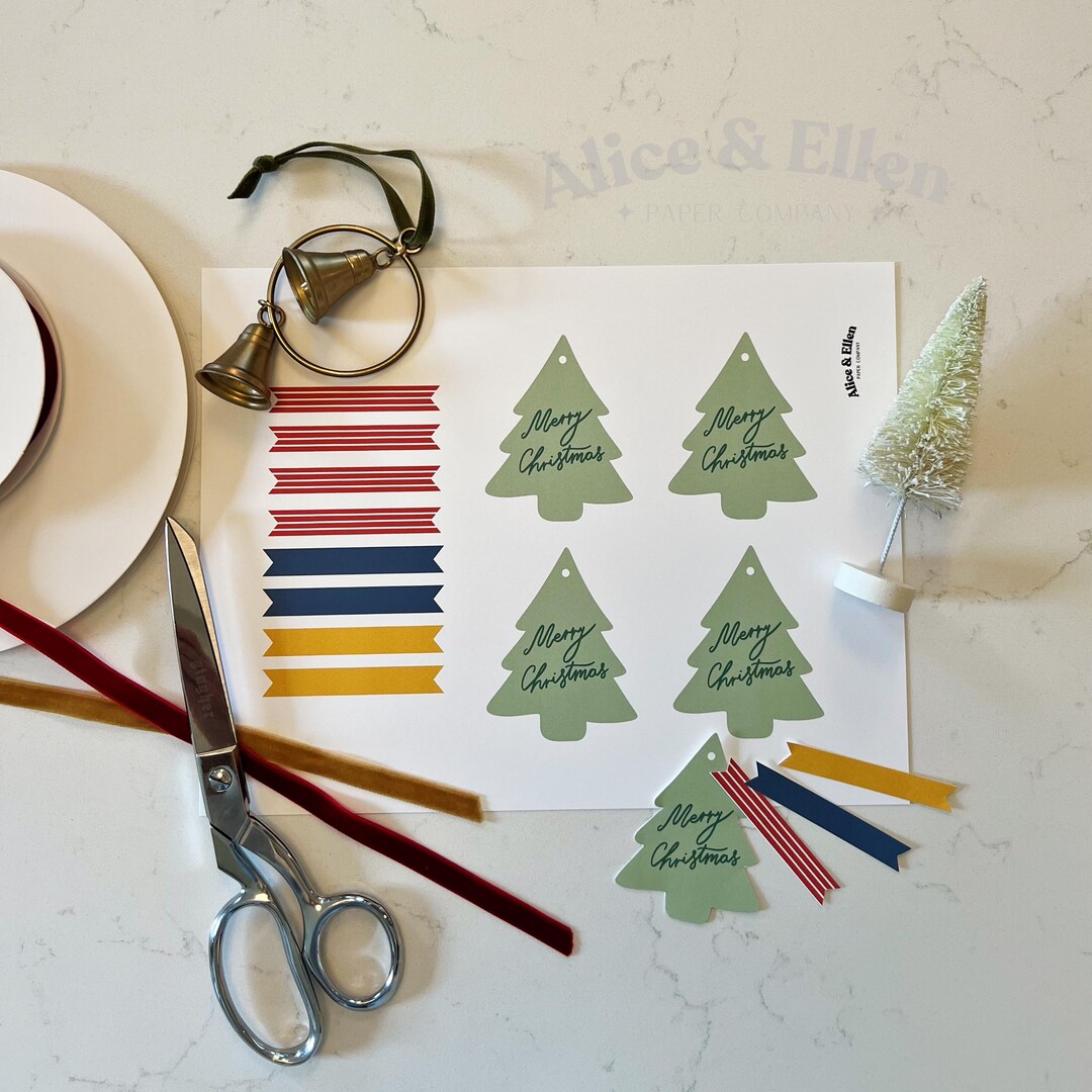 Printable Christmas Gift Tag, Christmas Tree Gift Tag, Christmas Tag ...