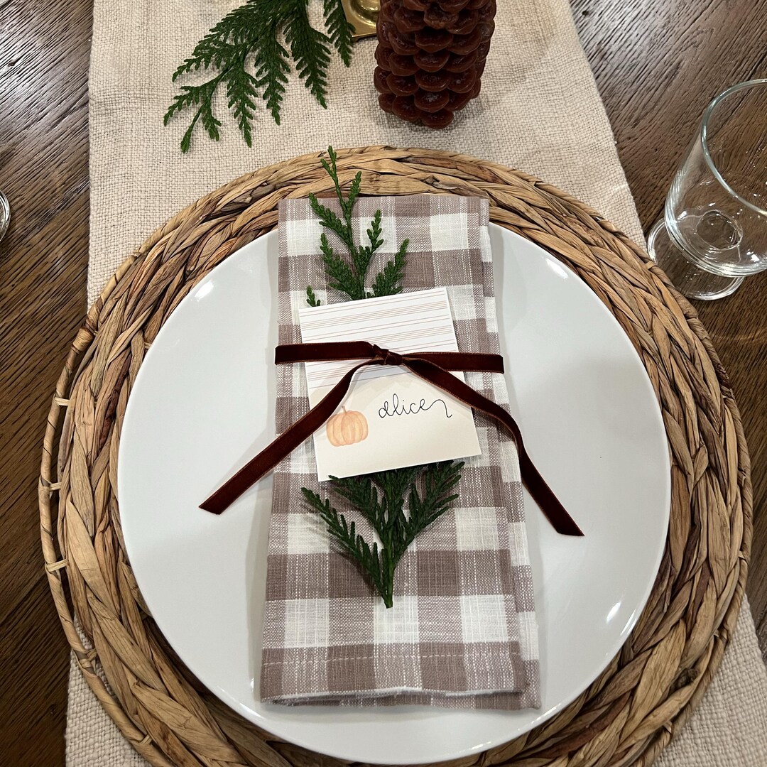 Printable Set of Thanksgiving Dinner Place Cards, Thanksgiving Place ...