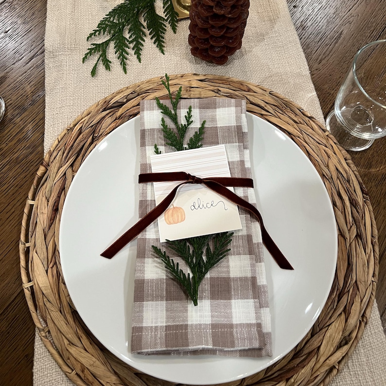 Printable Set of Thanksgiving Dinner Place Cards, Thanksgiving Place ...