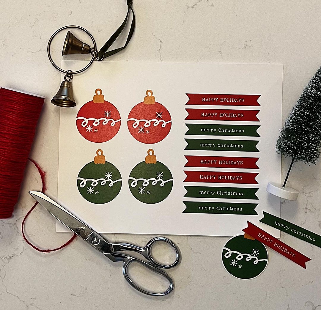 Printable Christmas Gift Tag, Christmas Ornament Gift Tag, Christmas ...