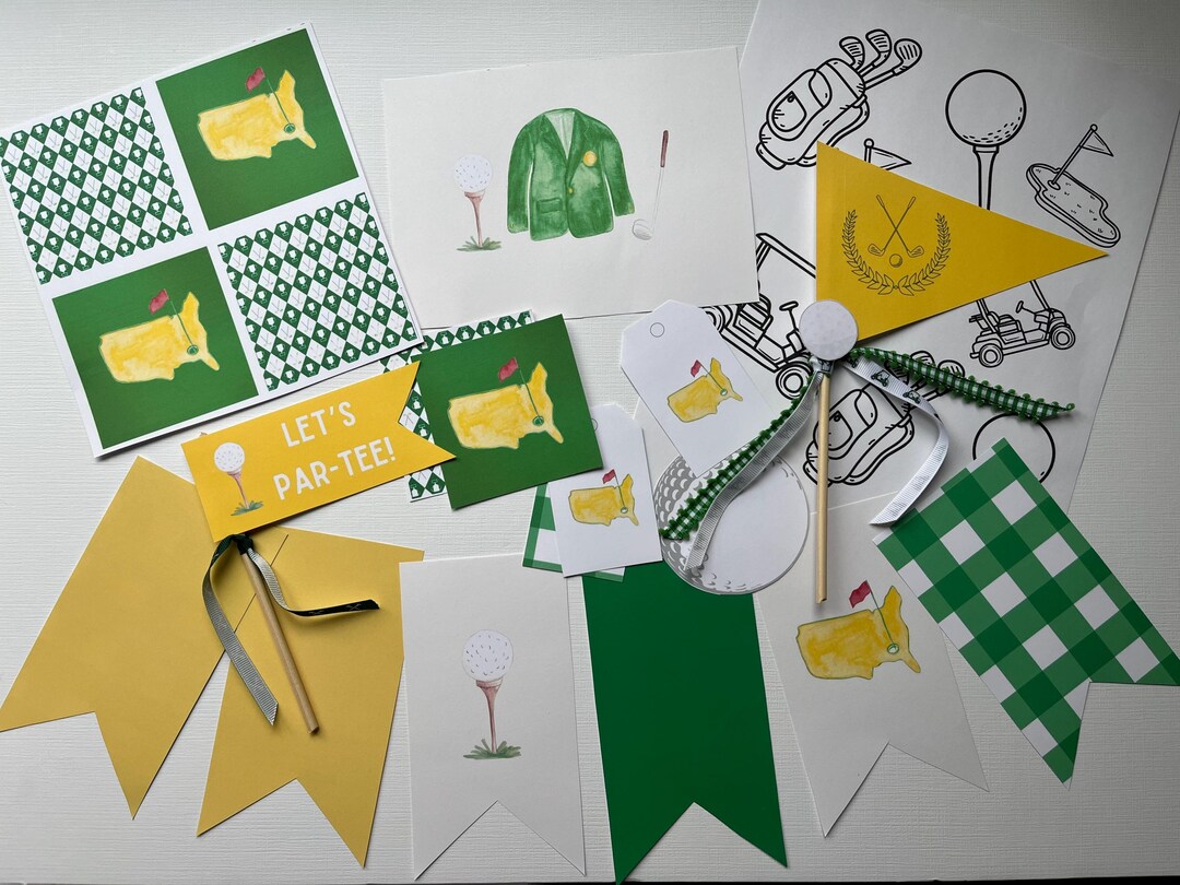 Masters Golf Party Printable, Masters Party, Banner, Golf Party, Golf ...