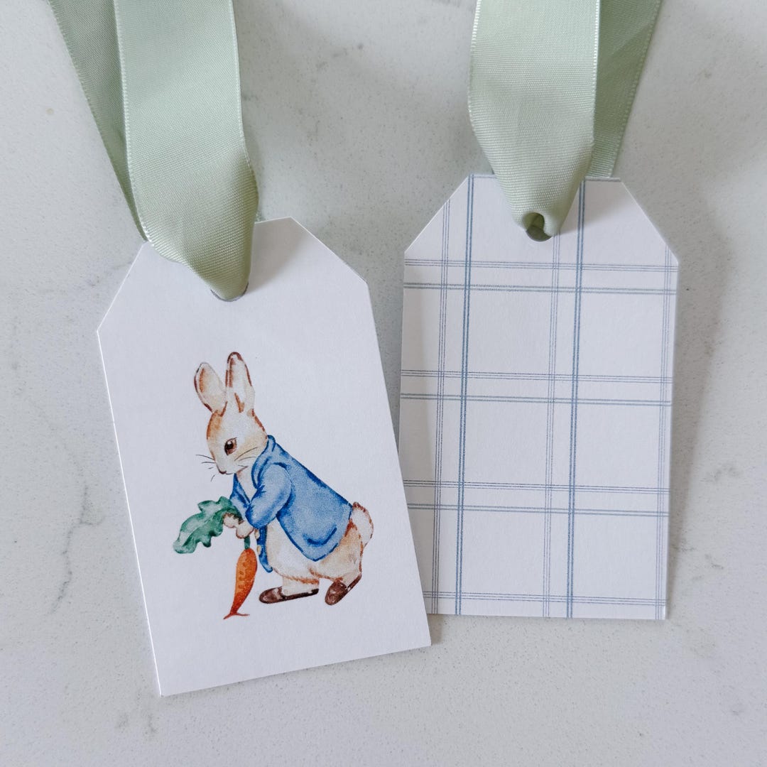 Printable Easter Themed Gift Tag, Double-sided Printable Gift Tag ...