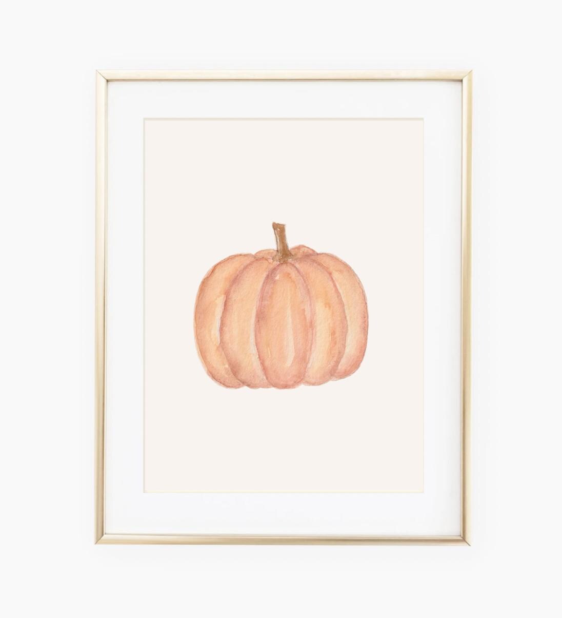 Thanksgiving Watercolor Art Prints, Illustrated Thanksgiving Decor ...