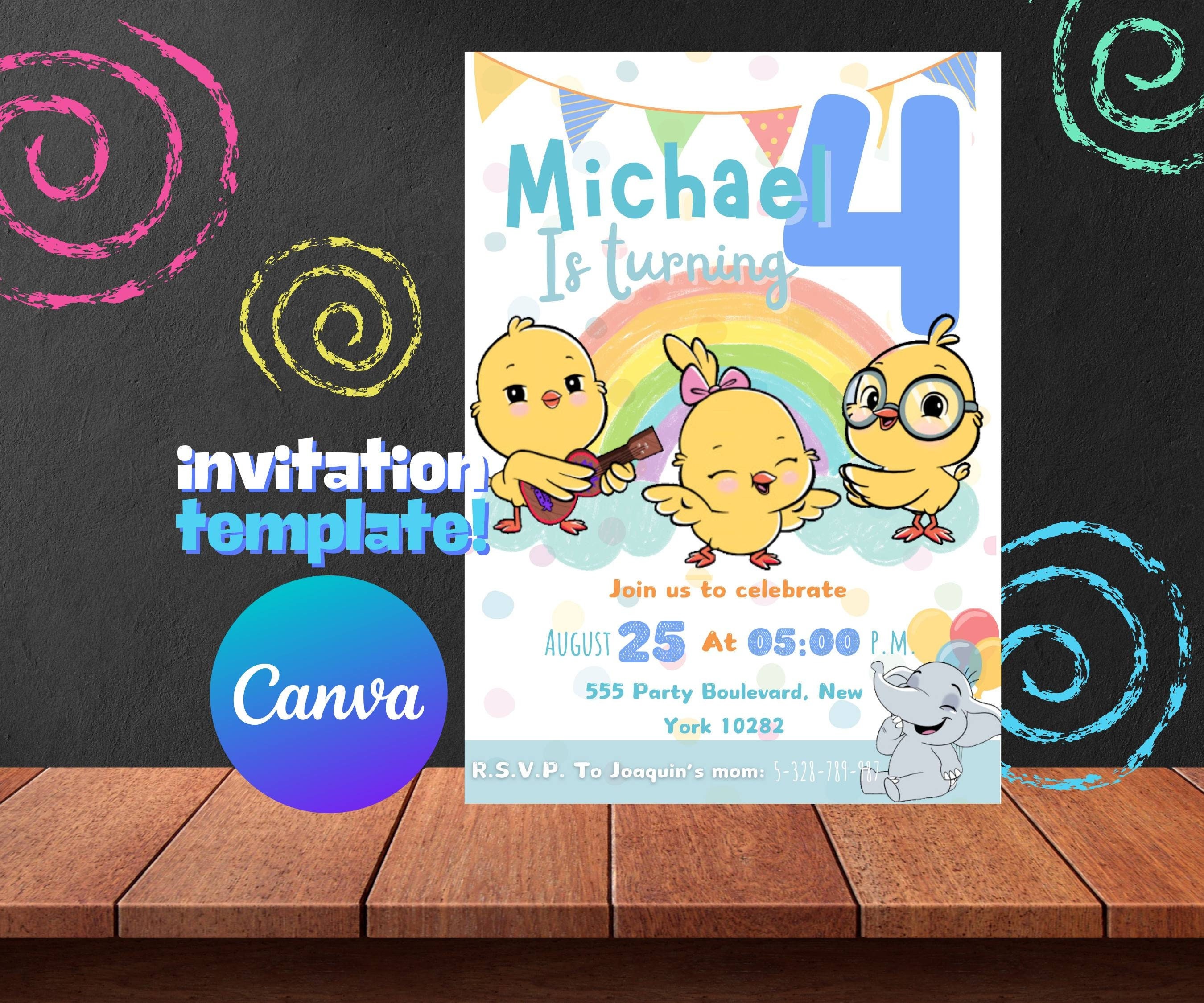 Singing Invitation Template. Easy to Edit Template in Canva for ...