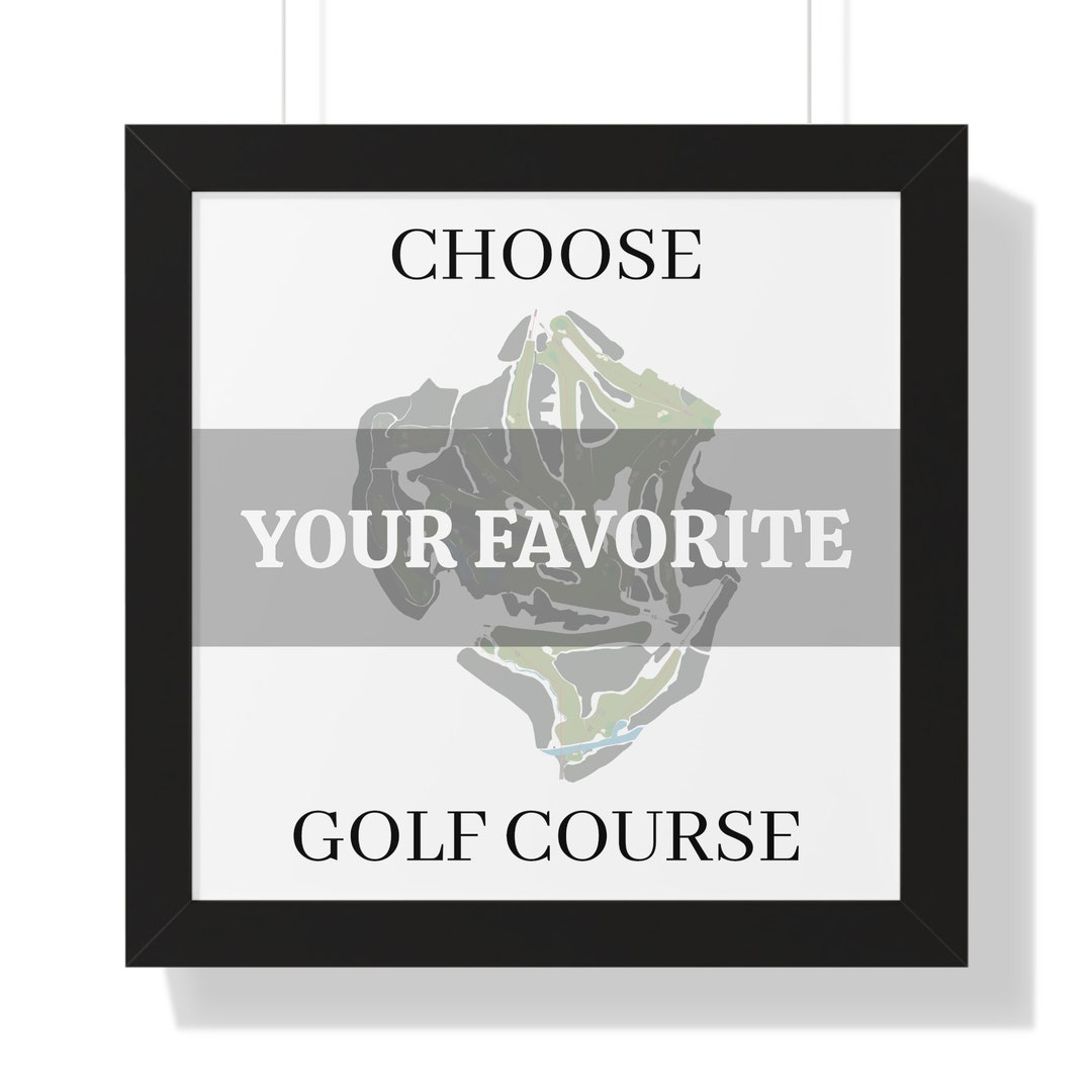 Standard Golf Course Map Framed Custom Framed Golf Course, Home Decor ...