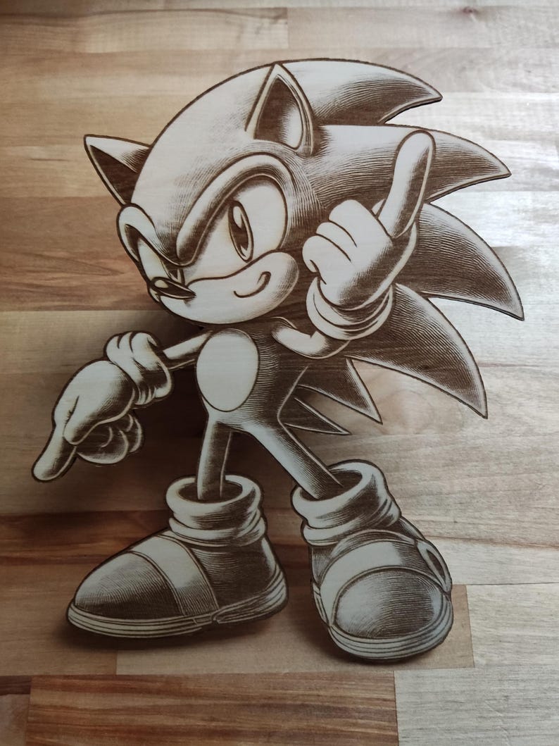 Sonic the Hedgehog Engraving - Etsy