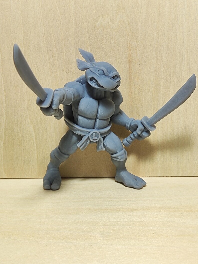 3D Printed Miniature Action Figure Ninja Turtle Leonardo - Etsy