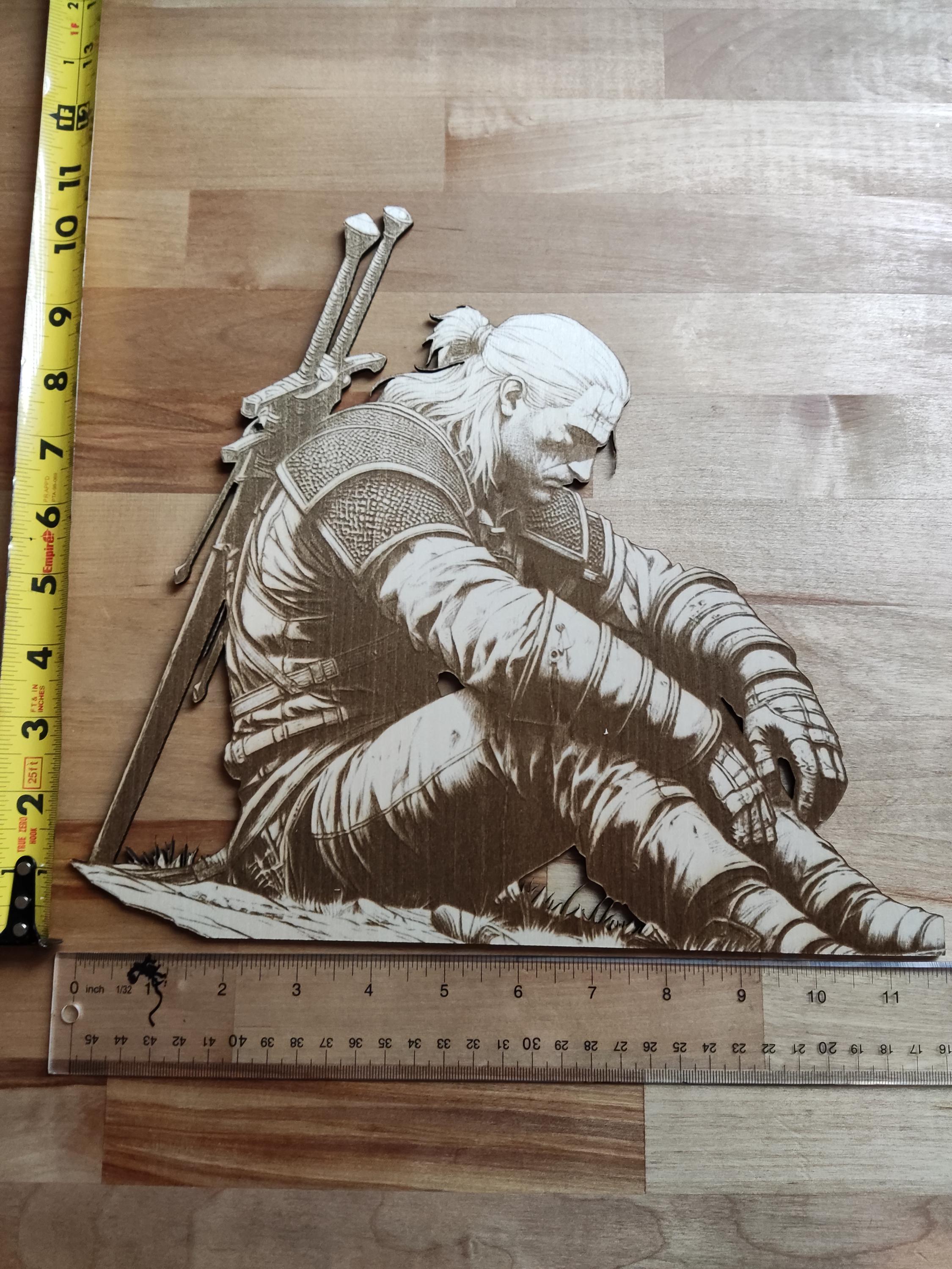 The Witcher Geralt of Rivia Engraving - Etsy