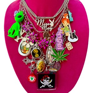 Handmade Upcycled Pendant Layered Chunky Junk Necklace - Etsy