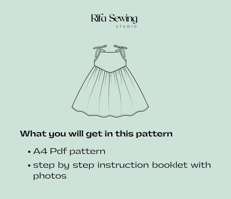 Girls Sundress PDF Sewing Pattern: Easy Beginner Dressmaking (1Y-6Y ...