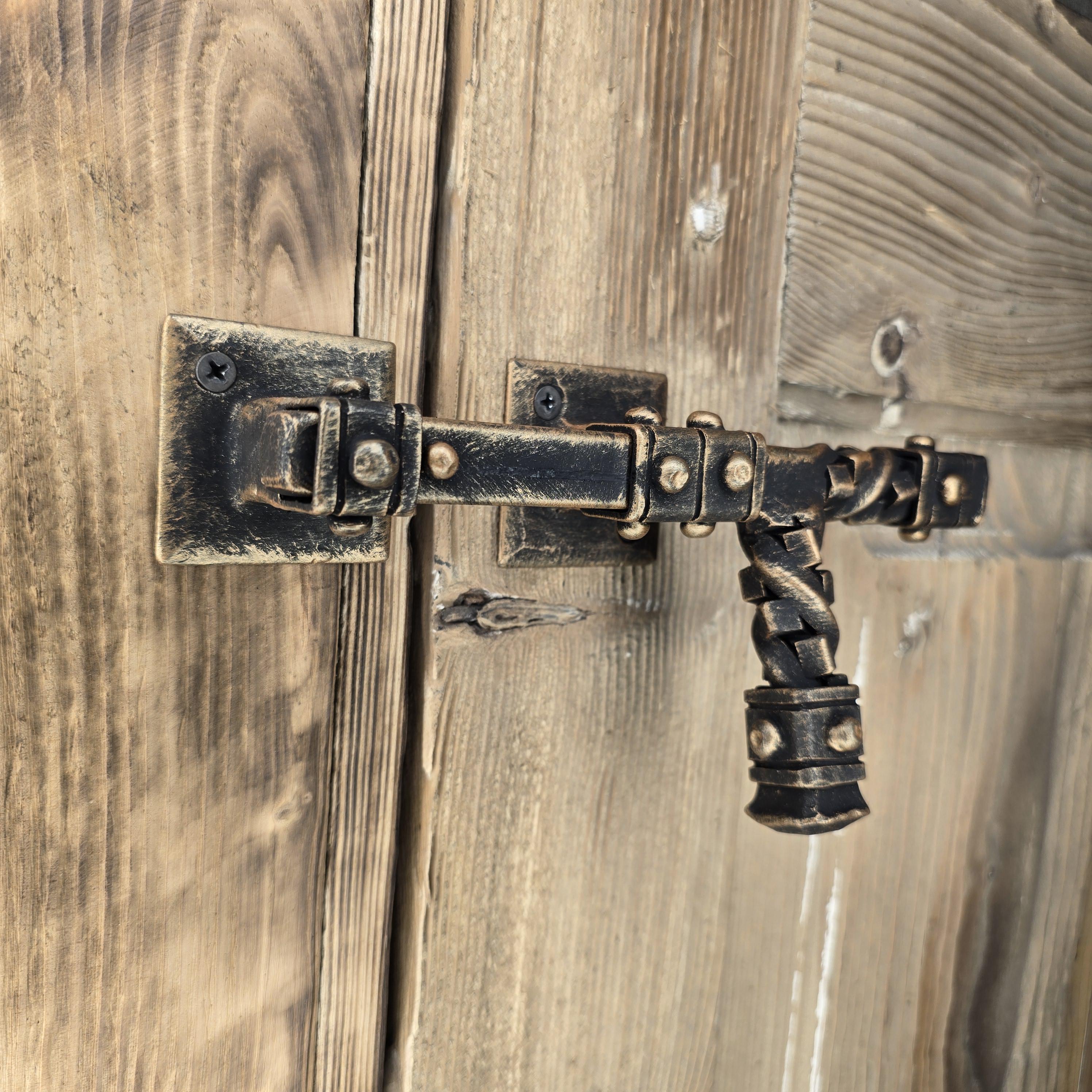 Wrought Iron Door Latch, Barn Door Latch, Iron Door Bolt, Iron Slide ...