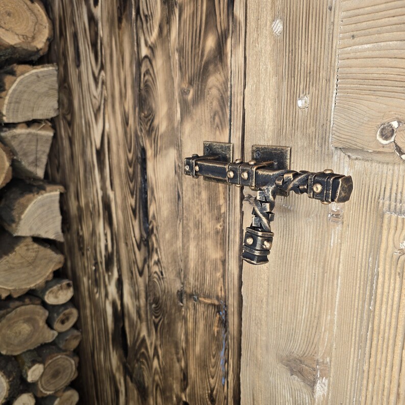 Wrought Iron Door Latch, Barn Door Latch, Iron Door Bolt, Iron Slide ...