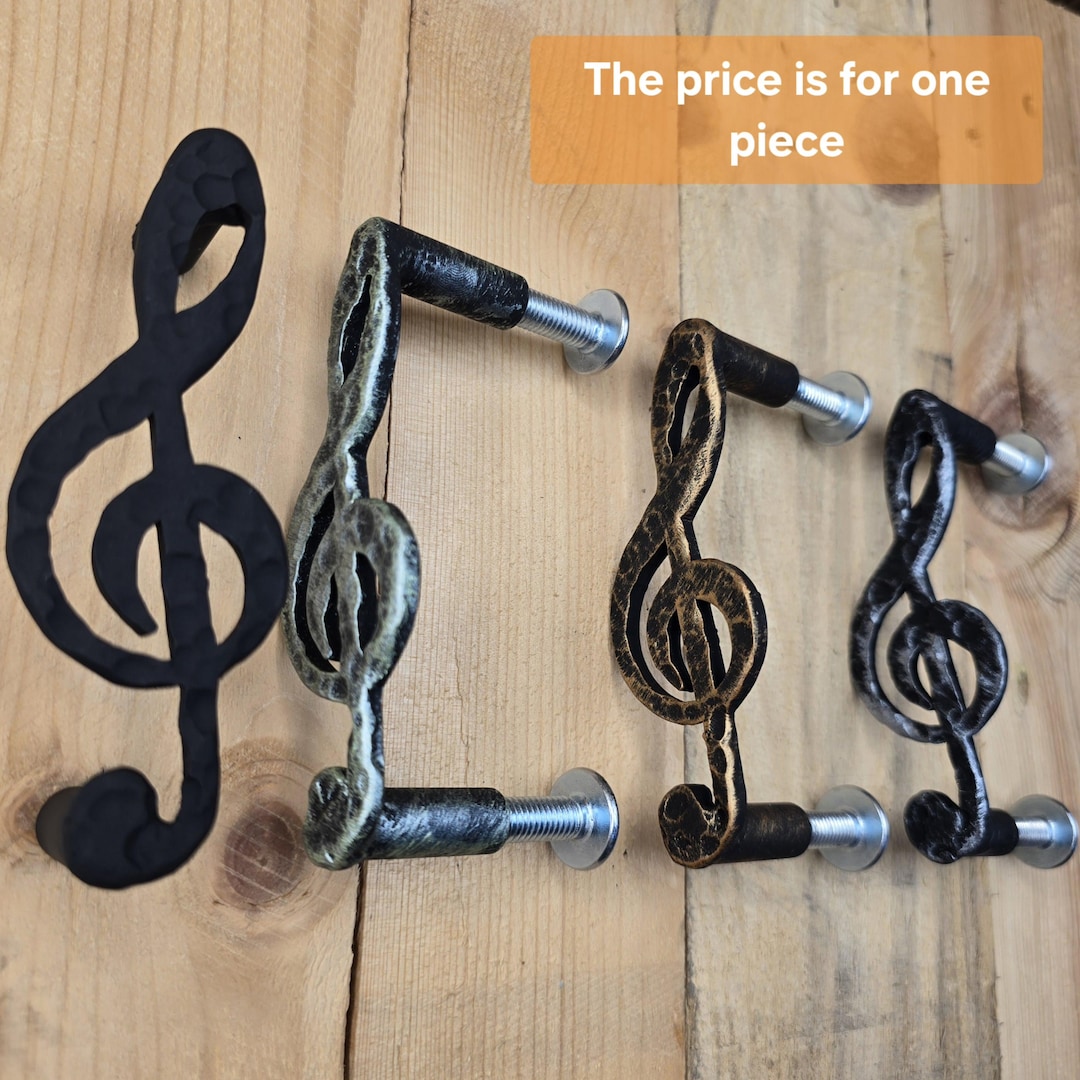 Treble Clef Wrought Iron Cabinet Handle. Cupboard Handles. A Wonderful ...