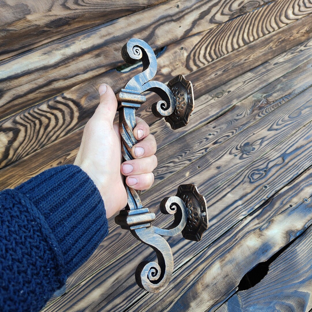 Door Hardware, Door Knobs, Massive Iron Door Handle, Wrought Iron Door ...