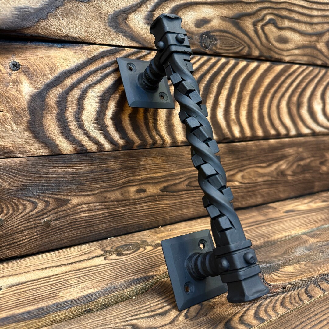 Door Hardware, Barn Door Handle, Handmade Gifts, Wrought Iron Door ...