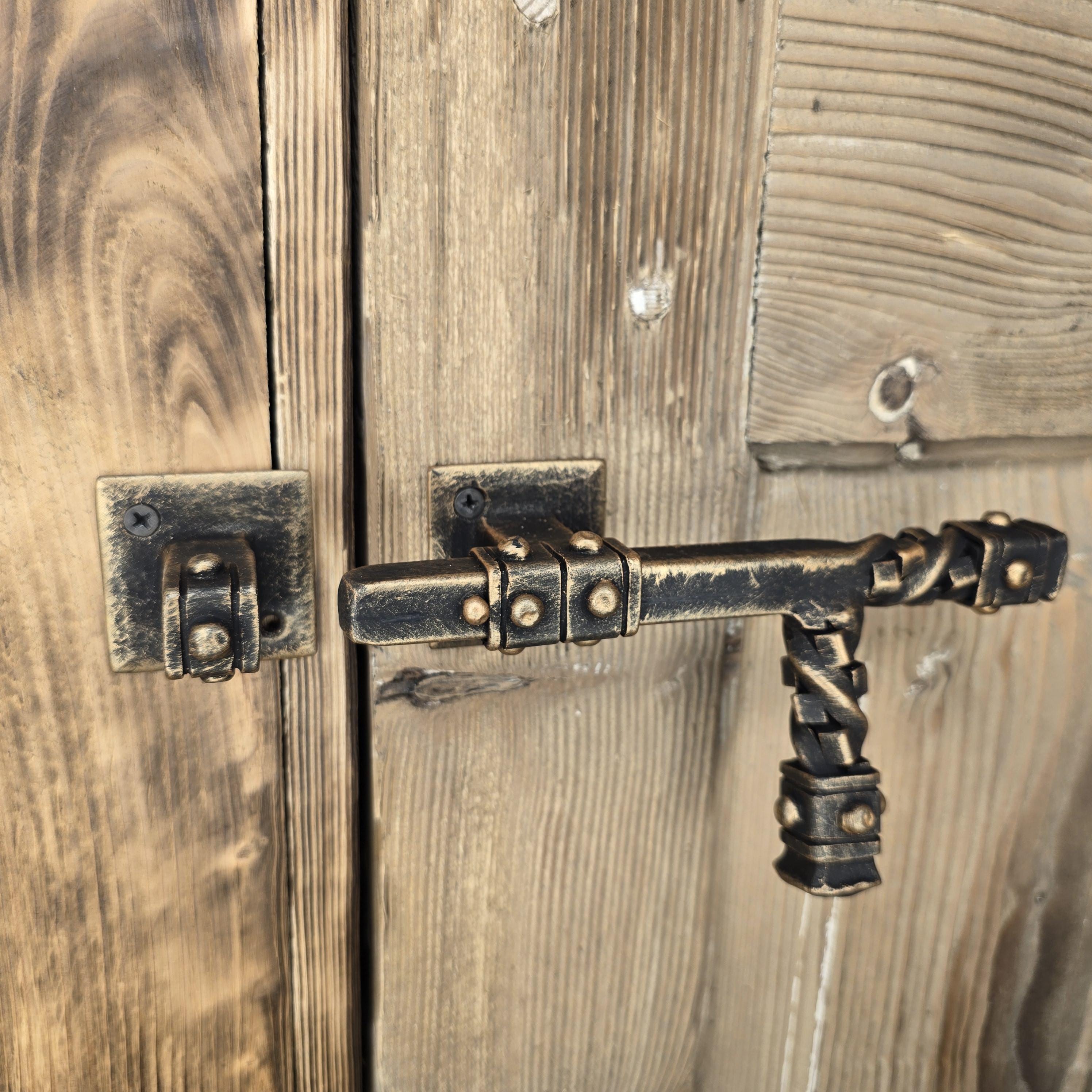 Wrought Iron Door Latch, Barn Door Latch, Iron Door Bolt, Iron Slide ...