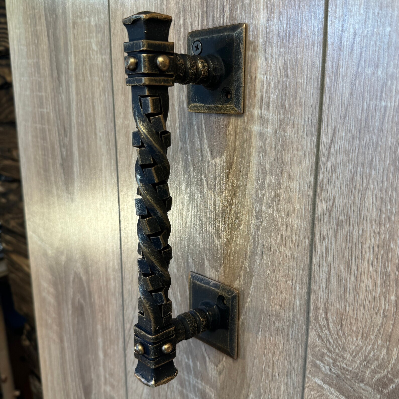 Door Hardware, Barn Door Handle, Handmade Gifts, Wrought Iron Door ...