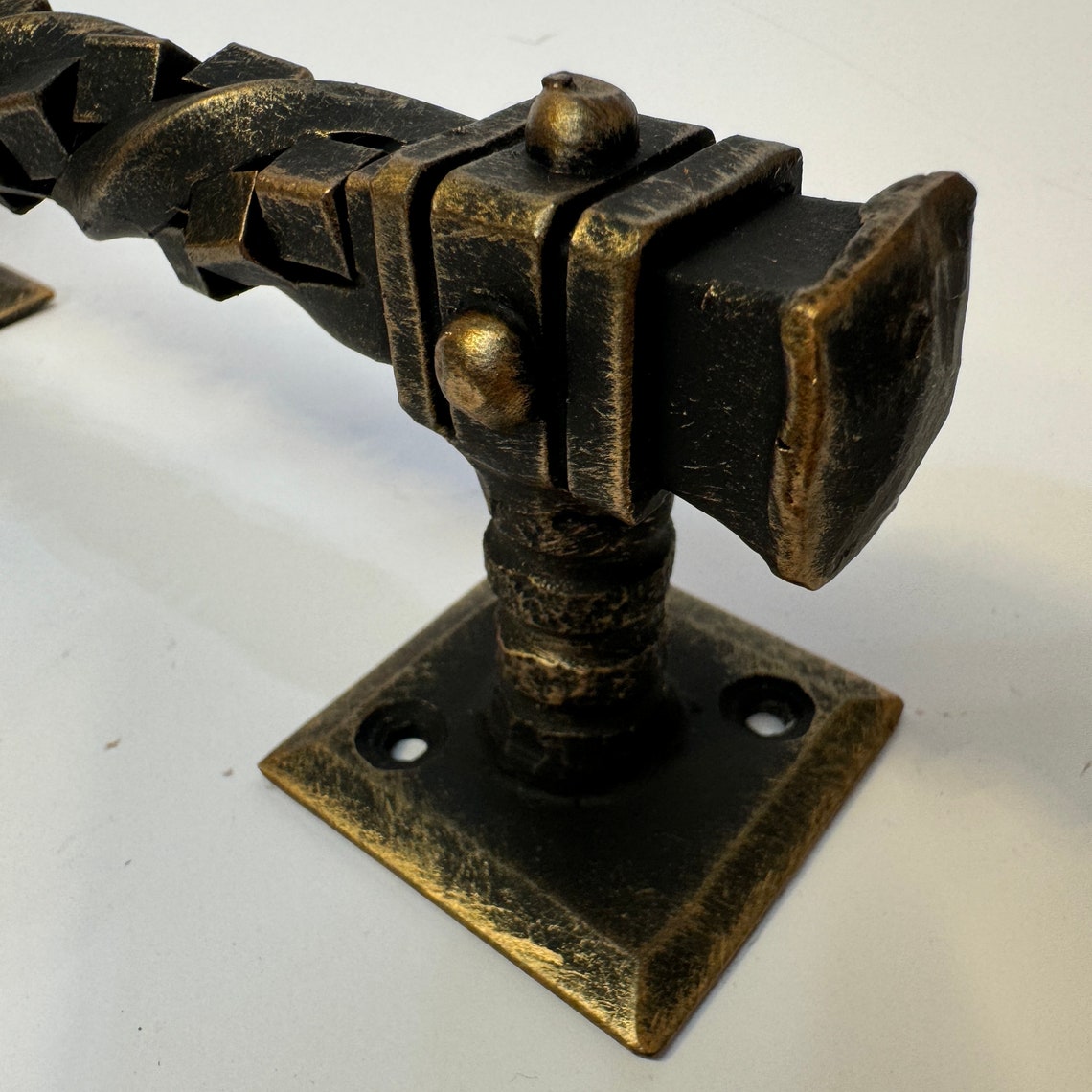 Door Hardware, Barn Door Handle, Handmade Gifts, Wrought Iron Door ...