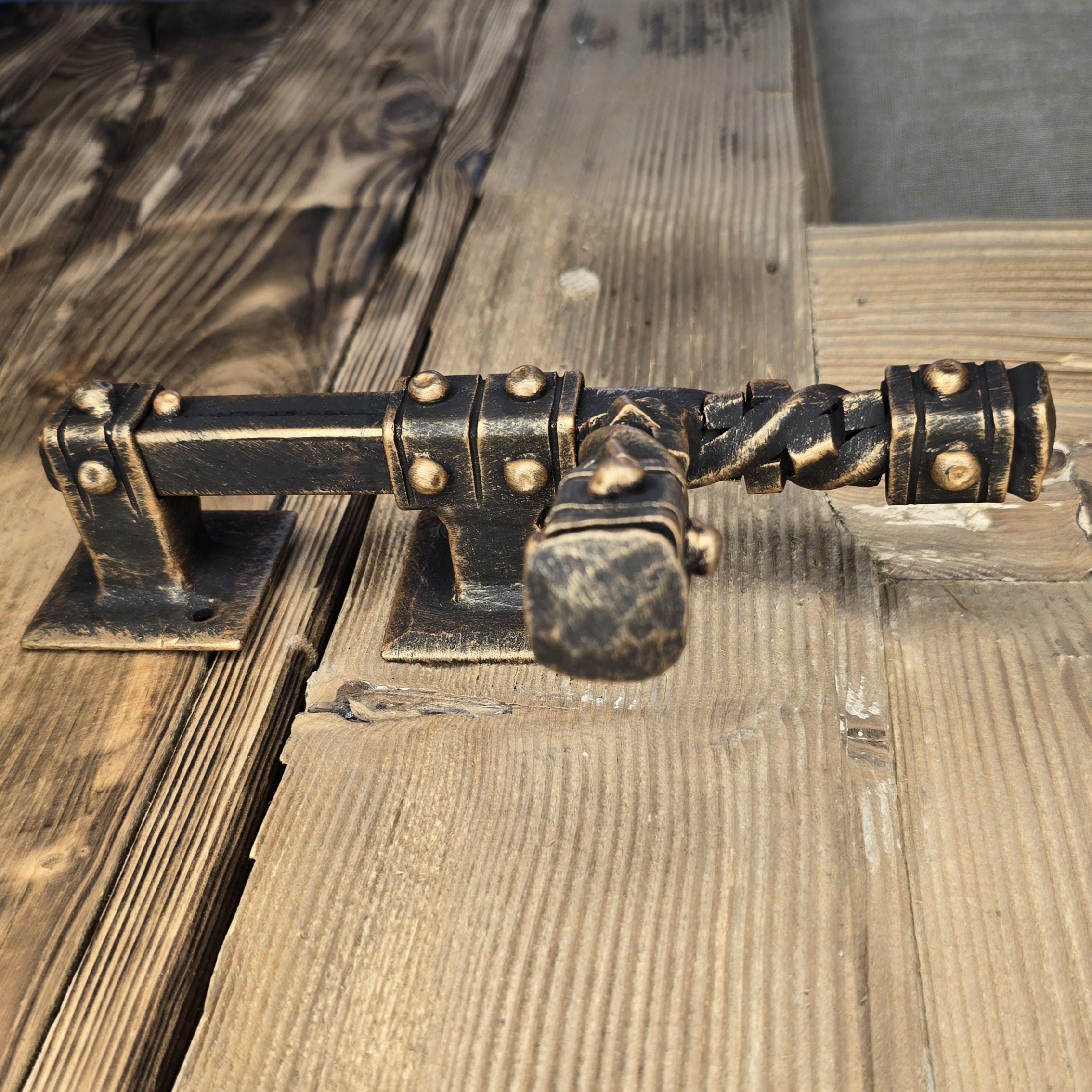 Wrought Iron Door Latch, Barn Door Latch, Iron Door Bolt, Iron Slide ...