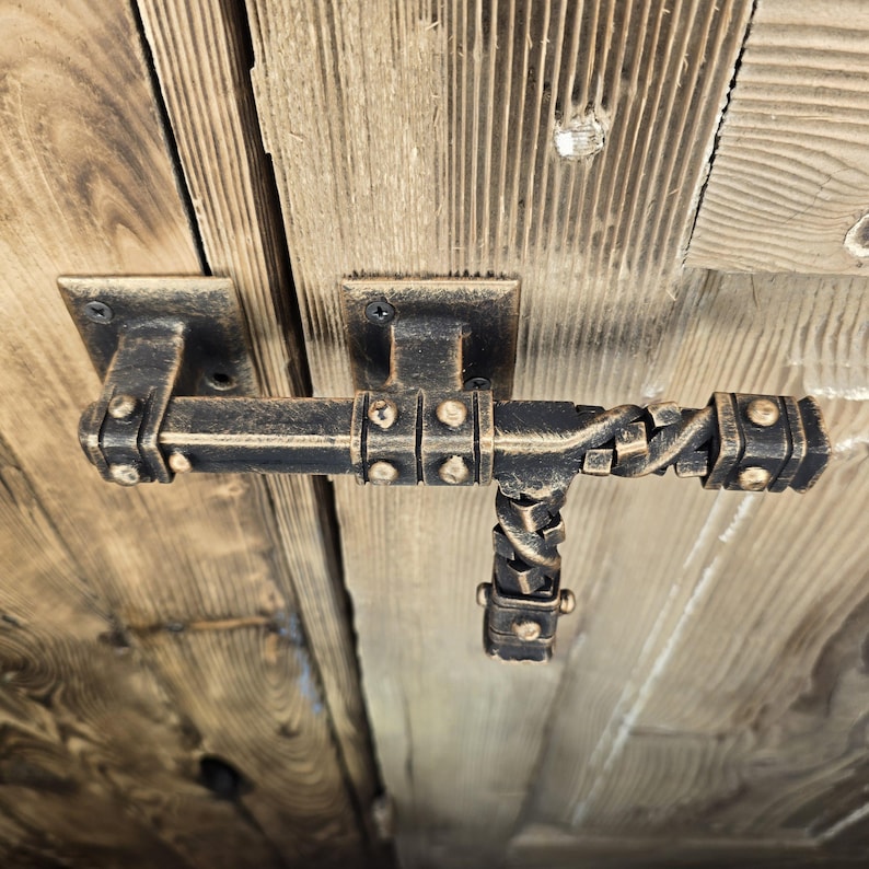 Wrought Iron Door Latch, Barn Door Latch, Iron Door Bolt, Iron Slide ...