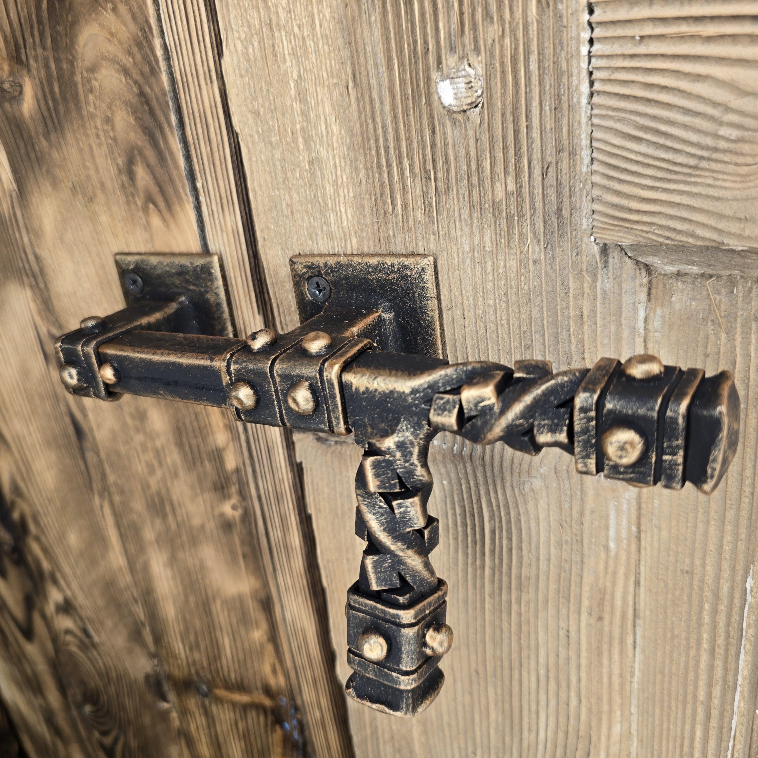 Wrought Iron Door Latch, Barn Door Latch, Iron Door Bolt, Iron Slide ...