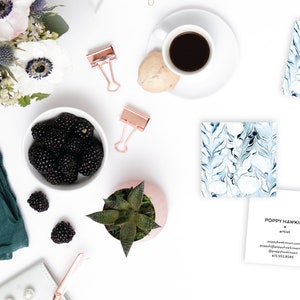 Indigo Marble Calling Cards Business Cards Blogger Cards Set 50 - Etsy