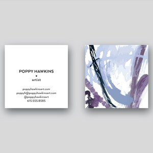 Abstract Periwinkle Plum Indigo Calling Cards 15 Business Cards Blogger ...