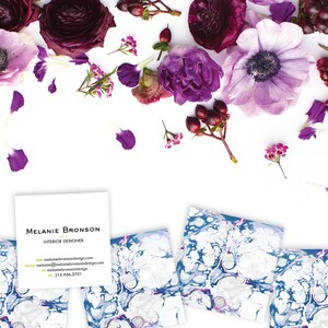 Cerulean Indigo Beet Marble Calling Cards Business Cards Blogger Cards ...