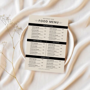 Personalize Your Cafe Menu! Custom Design Template, Editable Digital ...
