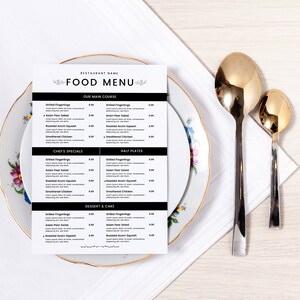 Personalize Your Cafe Menu! Custom Design Template, Editable Digital ...
