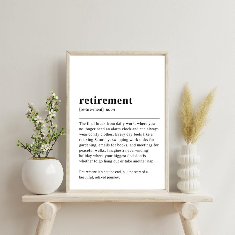 Retirement Gift - Unique Party Printable Notes and Wishes - Instant ...