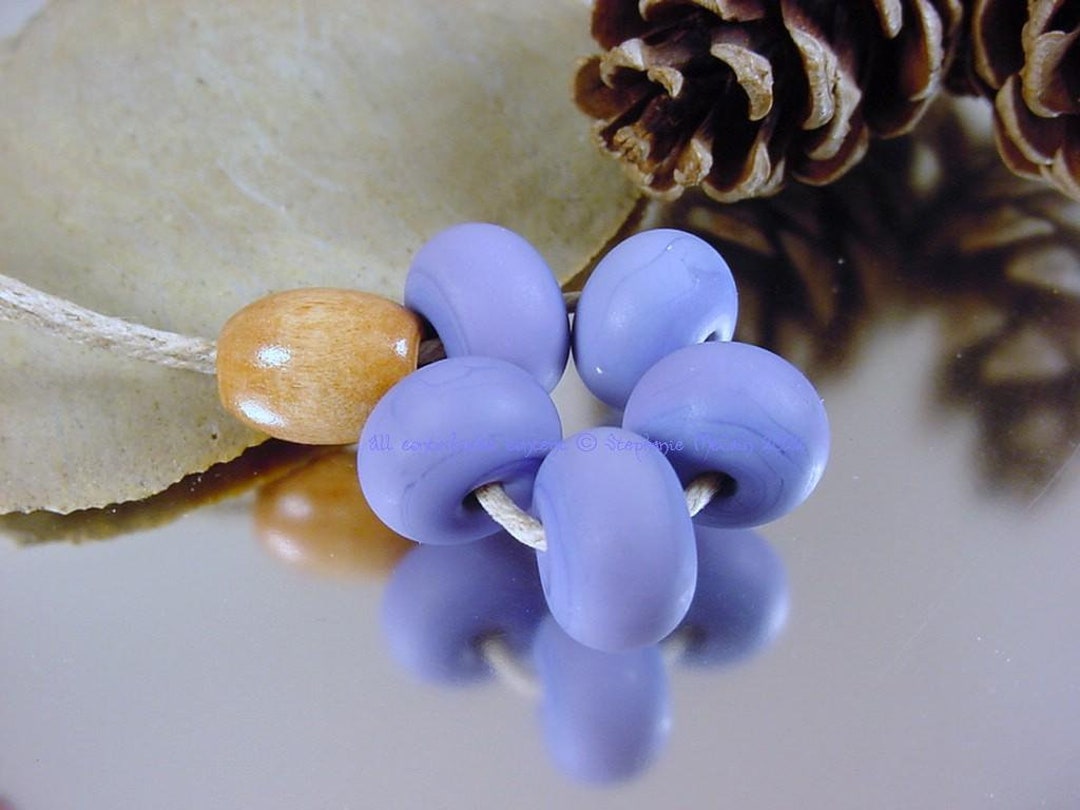 Lampwork Bead Set, Artisan Handmade Glass, Avasbeadgarden, Matte Finish ...
