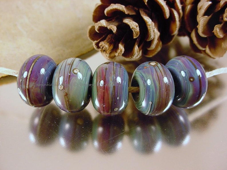 Lampwork Beads, Handmade Artisan Glass, Raku Style Glass Beads ...