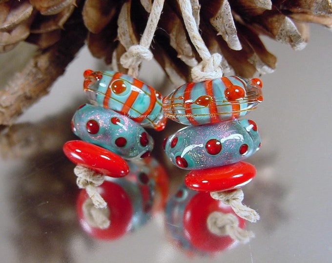 Lampwork Beads, Handmade Artisan Glass, Dichroic Beads, Stephanie ...