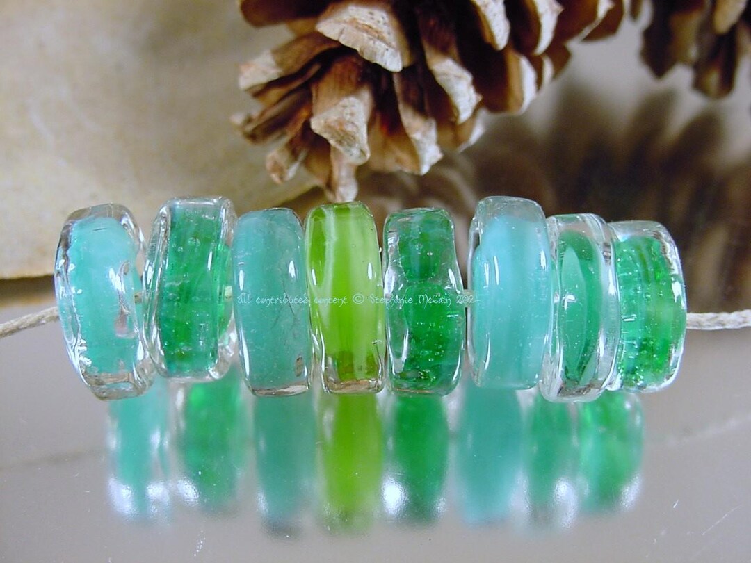 Lampwork Bead Set, Artisan Handmade Glass, Avasbeadgarden, , Stephanie ...