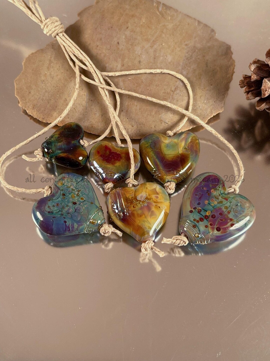 Lampwork Beads, Handmade Artisan Glass, Raku Style Glass, Unique Glass ...