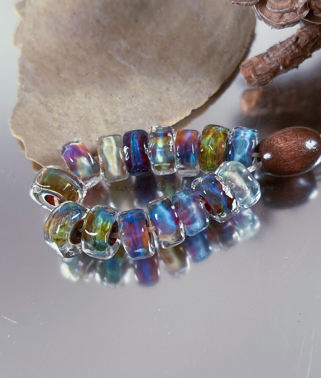Lampwork Beads, Handmade Artisan Glass, Multicolor Glass Beads ...