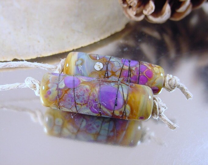 Lampwork Beads by Stephanie Mccain, Glass Earrings, Lampwork Bead Pair ...